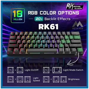 Jual ROYAL KLUDGE RK61 WIRELESS MECHANICAL KEYBOARD GAMING 60% HOTSWAP ...