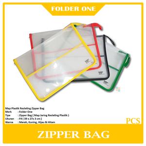 Jual FOLDER ONE - Zipper Bag Map Plastic Ukuran Folio - Pcs - Merah ...
