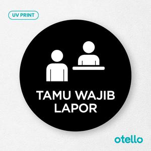 Jual Tamu Wajib Lapor Signage Board Akrilik Tempel Dinding Papan ...