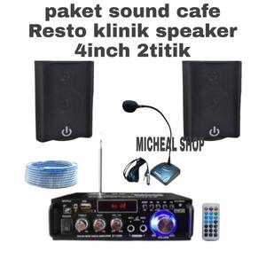 Jual paket sound system cafe resto klinik speaker 4 inch 2titik ...