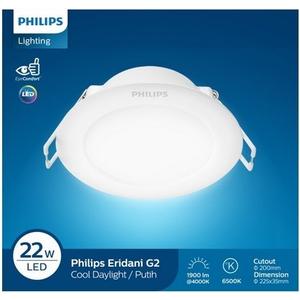 Jual PHILIPS Downlight ERIDANI 200 22W 65K WH Recessed LED Putih ...
