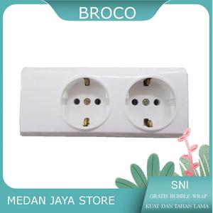 Jual Stop Kontak Broco Colokan Terminal Listrik 2 Lubang Broco 15321 ...