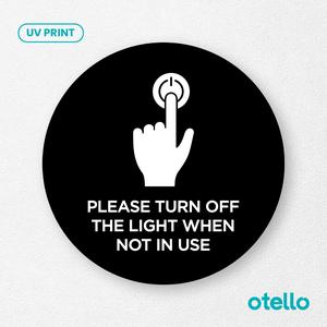 Jual Please Turn Off The Light When Not In Use Signage Board Akrilik ...