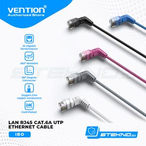 Jual Vention Kabel Lan Cat6A Ethernet UTP RJ45 Rotate Right Angle 8m ...