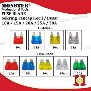 Jual Sekring Sikring Tancap Fuse Kecil Besar Mobil 10A 15A 20A 25A 30A ...
