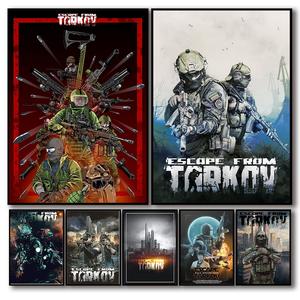 Jual Game Escape From Tarkov Poster Aesthetic Nordic Gun Comic Canvas ...