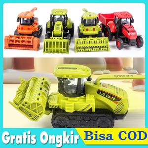 Jual Mainan Diecast Traktor Sawah Bulldozer Farm Truck Miniatur Loader ...