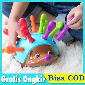Jual Mainan Motorik Anak / Motif Landak Hedgehog Match Puzzle Plug ...