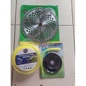 Jual Paket Pisau Potong Rumput Senar + Pisau Bulat + Senar 50Meter ...