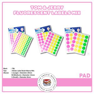 Jual TOM & JERRY - Label Fluorescent Mix Ukuran S-M-L Stiker Bulat ...