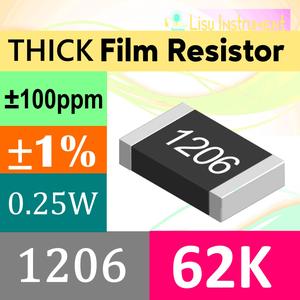Jual 62KΩ 1206 3216(mm) ±1% THICK Film SMD Resistor 250mW 62K - Kota ...