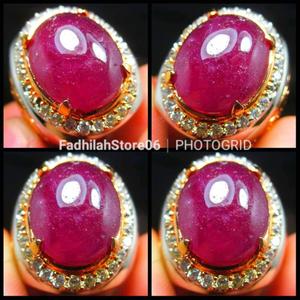 Jual [COD] NATURAL RED RUBY PIGEON BLOOD OVAL CRYSTAL CABHOCON BIG SIZE ...