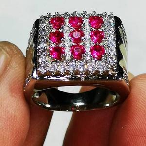 Jual Batu natural ruby tabur 9 pcs ring perak bangkok - Jakarta Timur ...