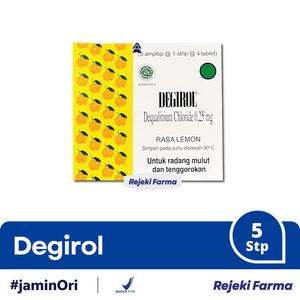 Jual DEGIROL 1 Box isi 5 Strip 4 Tablet - Radang Mulut Tenggorokan 20 ...