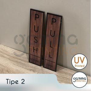 Jual Signage Push Pull Acrylic / Sign Pintu Dorong Tarik / Papan ...