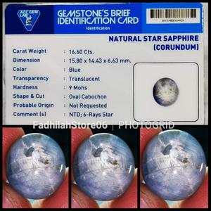 Jual [COD] NATURAL STAR SHAPPIRE BURMA OVAL JUMBO + MEMO LAB - Jakarta ...