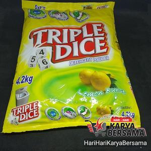 Jual DETERGENT POWDER TRIPLE DICE LEMON BURST 4.2KG - Kota Medan ...