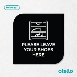 Jual Please Leave Your Shoes Here Signage Board Akrilik Tempel Dinding ...