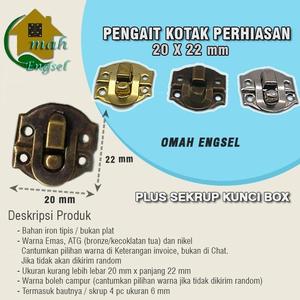 Jual Plus skrup Kunci Box 20x22 mm Pengait kotak perhiasan M70 Kuncian ...