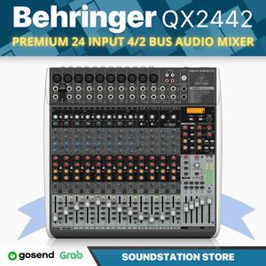 Promo BEHRINGER XENYX QX2442USB Premium 24 Input 4/2 Bus Audio Mixer ...