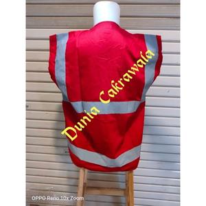 Jual Rompi Safety Bahan Drill Plus Logo K3 Dan Logo Bendera / Rompi ...