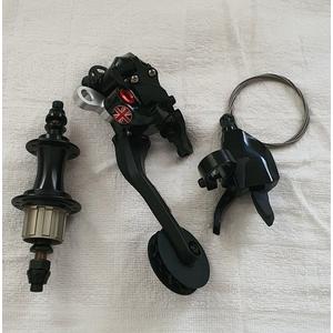 Jual Paket Freehub Rear Hub 7 speed 21 28 hole RD Shifter 7 Speed ...