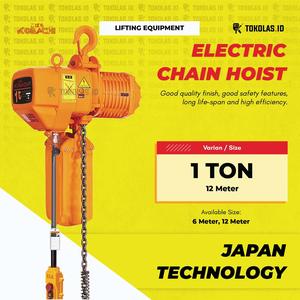 Jual Electric Chain Hoist Chain Block 1 Ton x 12M 1PH 3PH KOBACHI Japan ...