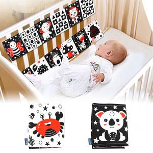 Jual Mainan Bayi Sensorik Kontras Tinggi Hitam Dan Putih Buku Lembut ...