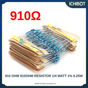 Jual 910 ohm 910ohm Resistor 1/4 Watt 1% 0.25W - Kab. Sleman - ICHIBOT ...