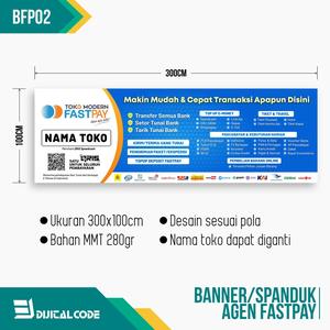 Jual BFP02 Spanduk FastPay 300x100cm Banner - Kota Medan - Robocarshop ...