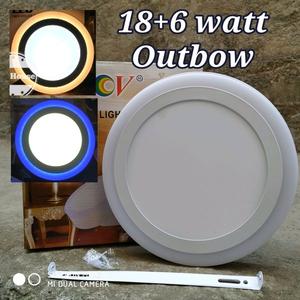 Jual lampu downlight led 2 warna kotak 24 watt outbow lampu plafon 2 ...