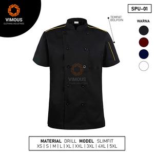 Jual Kemeja Casual Pria Seragam Kerja Sporhem PDL Chef Koki Stripliz ...