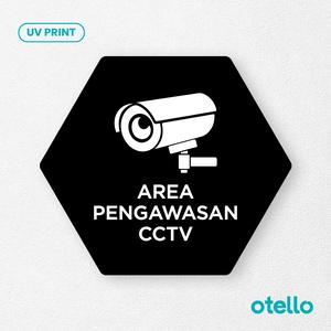Jual Area Pengawasan CCTV Signage Board Akrilik Tempel Dinding Papan ...