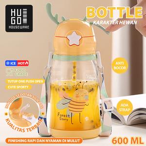 Promo HUGO Botol Minum Anak dengan Tali Sedotan Botol Air Anak Lucu ...