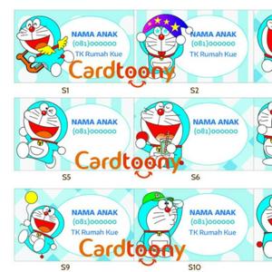 Jual Stiker / stiker label nama Anime Kartun Doraemon - Kota Malang ...