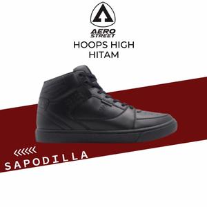 Jual Sepatu aerostreet hoops high hitam hitam sneakers casual pria ...