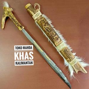 Jual MANDAU KHAS DAYAK KALIMANTAM MOTIF UKIR DAN TANDUK BAHAN FIBER ...