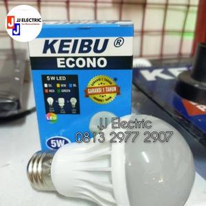Jual Lampu LED ECONO 5 Watt atau 5W tipe E27 Warna Merah atau Biru atau ...