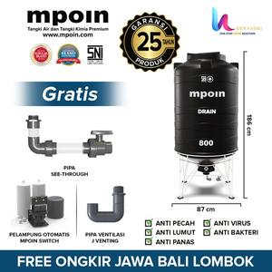 Jual Toren Air 800 L Mpoin 800 Drain Tangki Air Mpoin Plus 800 L Tandon ...