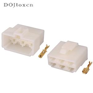 Jual 1/5/10/20 Sets 6.3 Mm 6 Pin Plastic Electrical Wiring Male - Kota ...