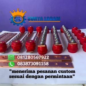 Jual busbar tembaga 6mm x 50mm x 250mm 4 baut m8 Busbar arde custom ...