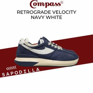 Jual Sepatu compass retrograde velocity navy white sneakers casual ...
