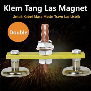 Jual Klem Tang Las Magnet Double utk Kabel Masa Mesin Travo Las Listrik ...