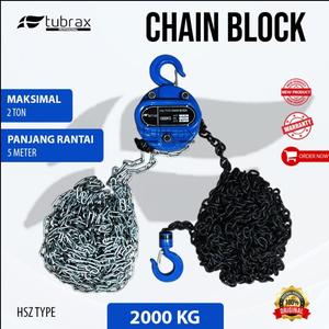 Jual TUBRAX Chain Block 2 ton x 5meter Lifting Hoist Takel Katrol ...