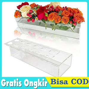 Jual Vas Bunga Akrilik Persegi Panjang Flower Vase Acrylic Decoration ...
