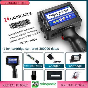 Jual Printer inkjet Genggam Portable 12.7mm Label Printer QR Bar Batch ...