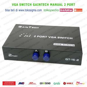 Jual Vga Switch 2 Port Metal Case - 2X1 Port Selector Vga Manual Button ...