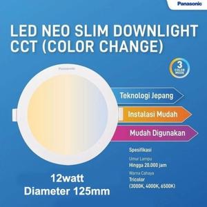 Jual Downlight LED 12 Watt - LED Panel 12Watt Tricolor PANASONIC NEO ...