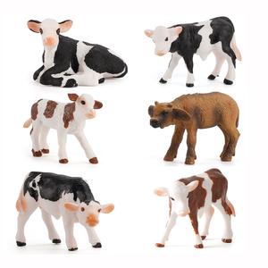Jual HOTSALE Patung Anak Sapi Simulasi Figur Aksi Sapi Mini Pertanian ...