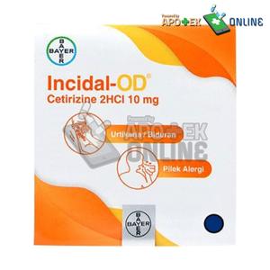 Jual INCIDAL-OD 10MG STRIP 4`S/CETIRIZINE/ALERGI/GATAL - Jakarta Barat ...